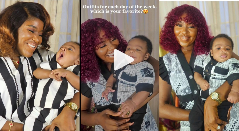 "This Little Cute Boy is growing so fast" - Fans React as Actress Biola ...
